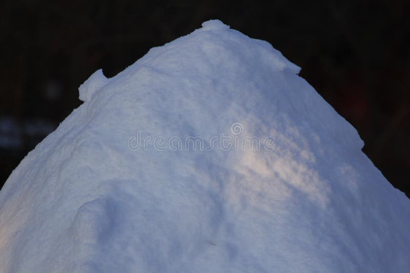 A Big Pile of Snow Near the Road Stock Photo - Image of corner, wall ...