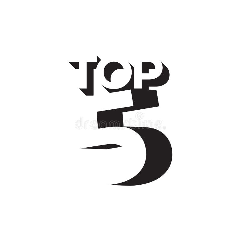 Top 5 Big Five Logo Design Template Stock Vector - Illustration of five ...