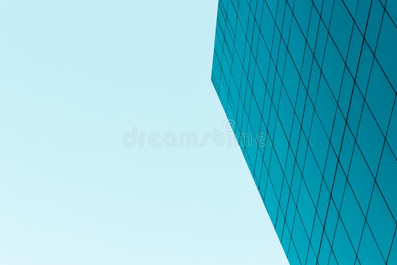 Top of Blue Mirror Decorated Building Stock Photo - Image of apartment ...