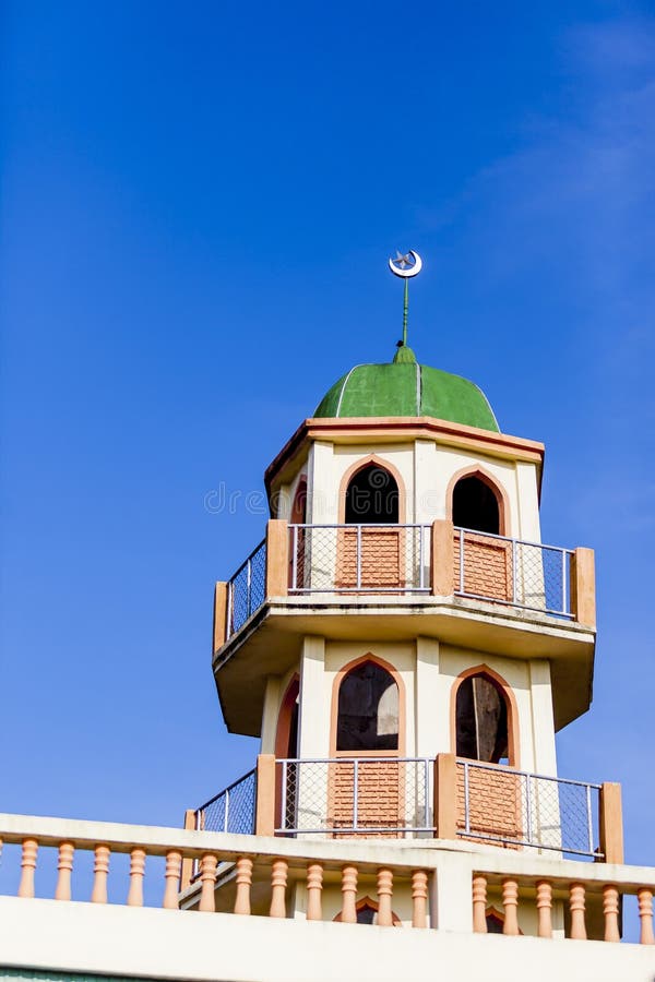 The Top of Blue Mosque in the Blue Sky. Stock Image - Image of mosque ...