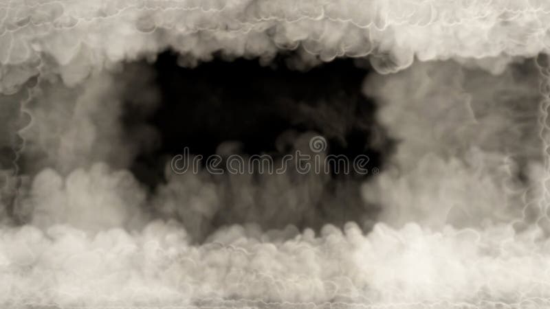 Top - Bottom Content Frame of Thick Smoke, Isolated - Object 3D ...