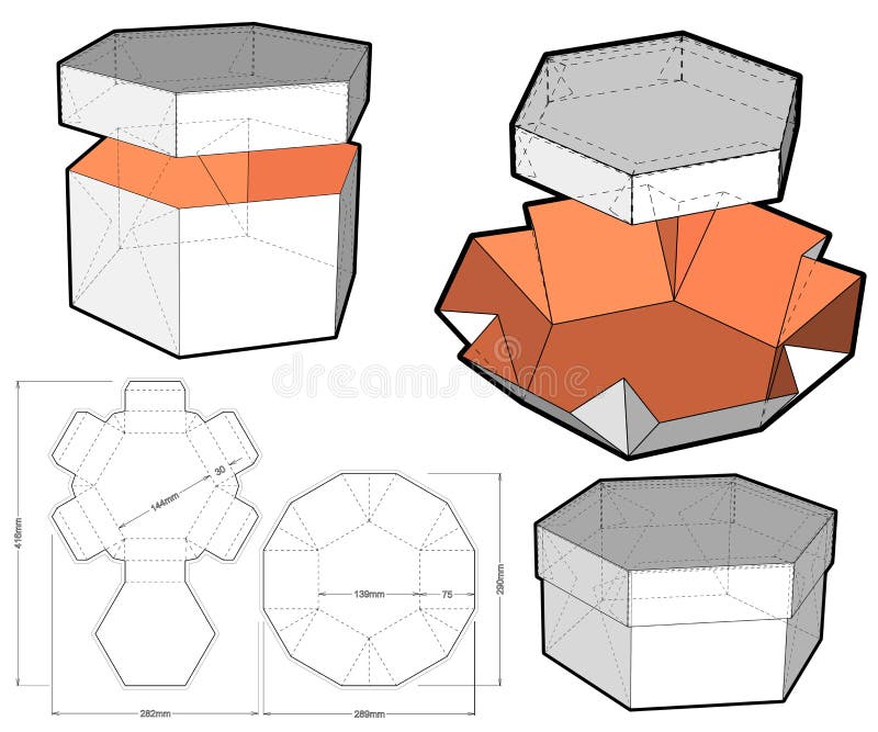 Hexagon Box Template