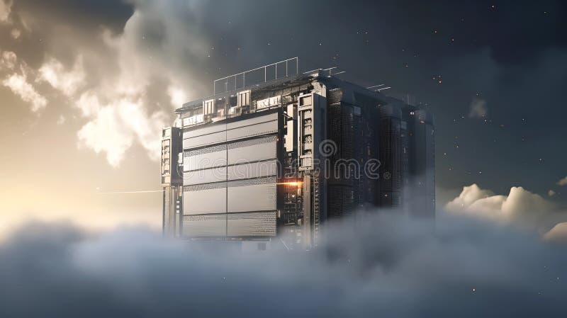 The Top of the Building in the Clouds, Cloud Technologies Stock ...