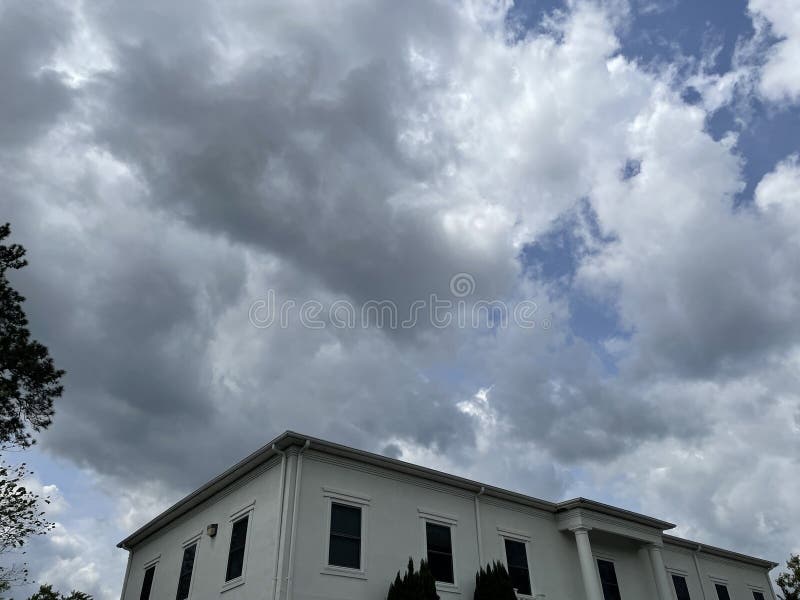 Top of a Building and Storm Clouds Editorial Image - Image of nature ...