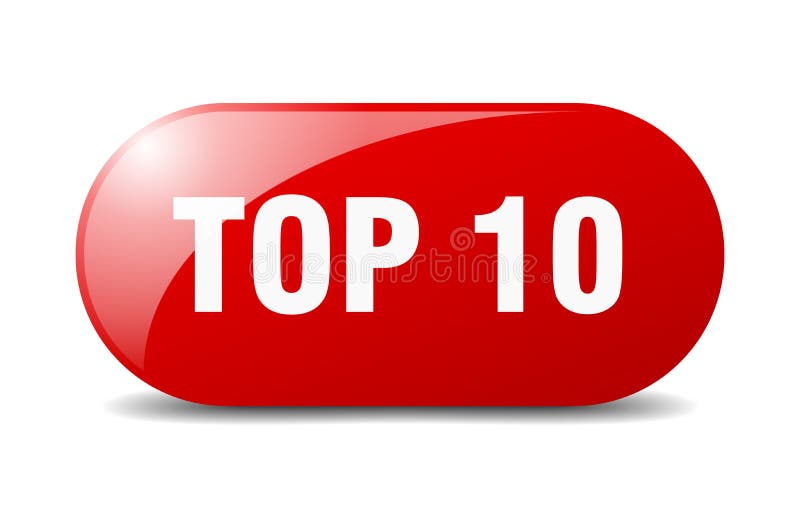 Top 10 Button. Top 10 Sign. Key. Push Button Stock Vector ...
