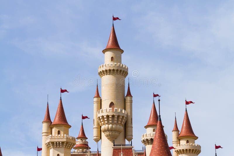 Top of castle stock image. Image of glumaceous, building - 43987051