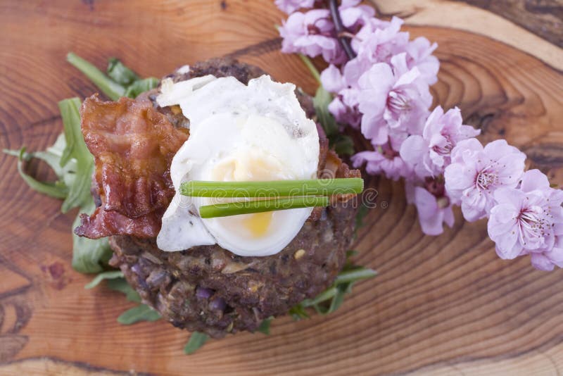 Top Class Burger stock photo. Image of platter, meal, quail - 8797316