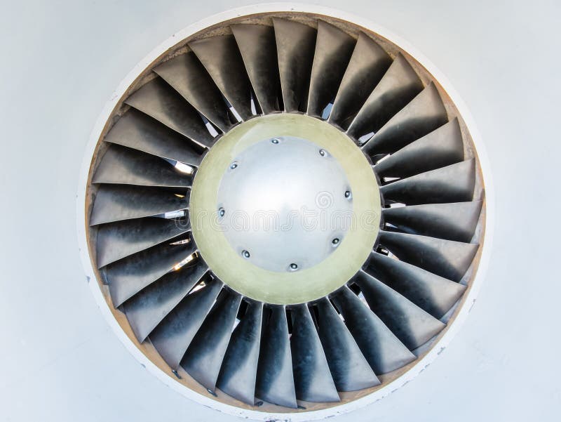 Top Closeup View of a Spinning Jet Engine Stock Image - Image of high ...