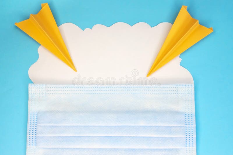 On Top of the Cut-out Paper Cloud are Two Orange Paper Planes and a ...