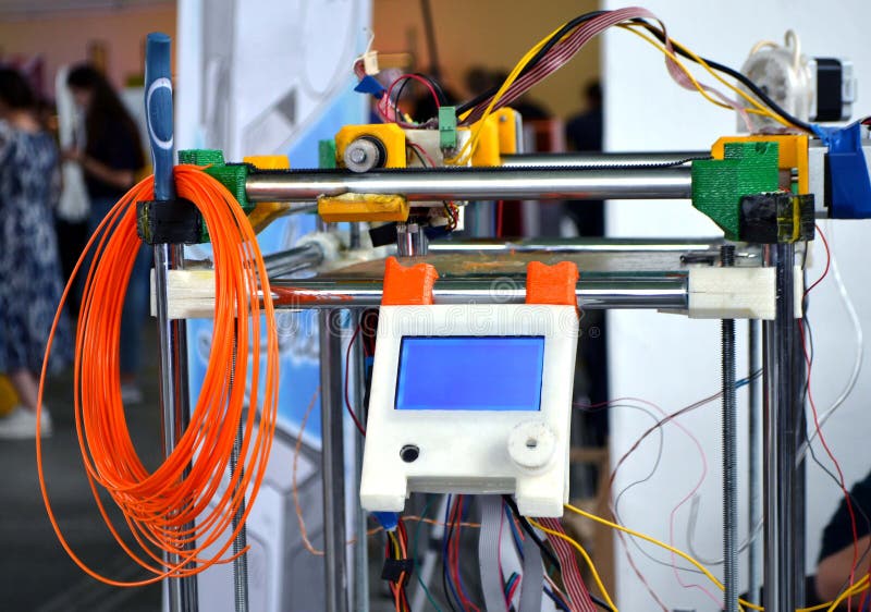 Top 3d Printer Close-up. Progressive Modern Additive Technology Stock ...