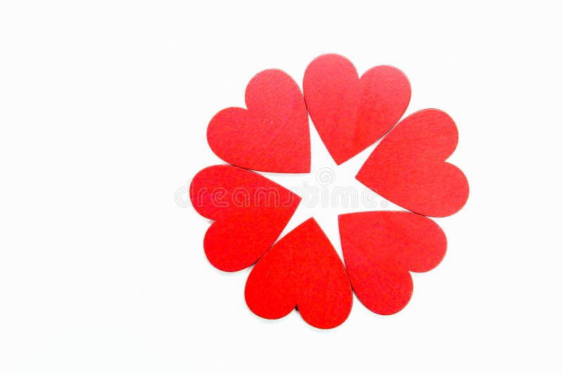 Top Display of Red Heart Shape in a Circle Stock Photo - Image of ...