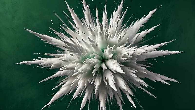 Ultra Realistic Aerial View of White Powder Explosion Suspended Mid-Air ...