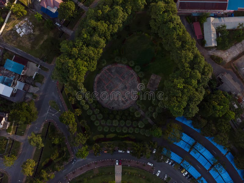 Top Down Aerial View of Beautiful Kuching Park Stock Image - Image of ...