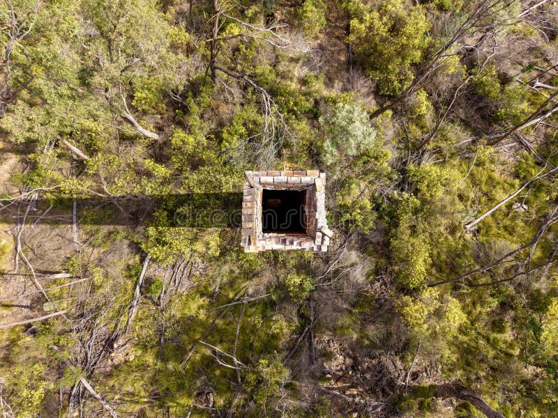 Top-down Aerial View of a Chimney Stack Stock Image - Image of ancient ...