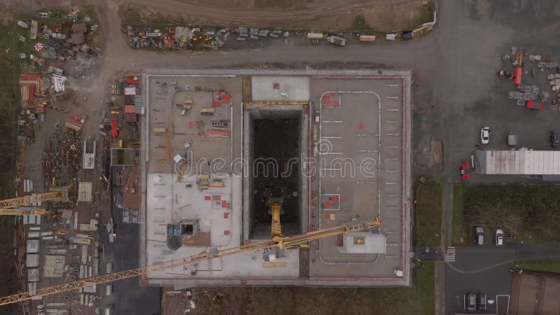 Top Down Ascending Shot of Terraces in Ancient Fortress on Top of Lions ...