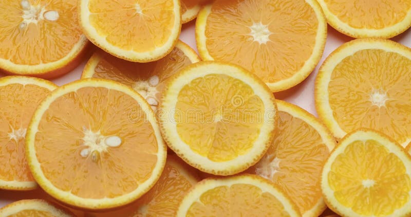 Top Down Background View Made of Fresh Sliced Organic Oranges Close-up ...