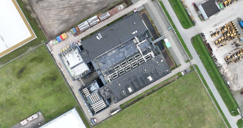 Top Down Birds Eye View on a Data Center, Internet and Cloud ...