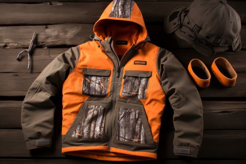 Top-down Camouflage Pattern with Guns and Hunting Gear, Space for Text ...