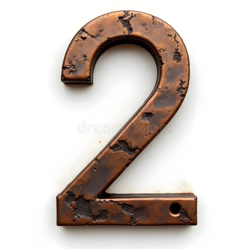 Rusty Industrial Number 2 stock illustration. Illustration of texture ...