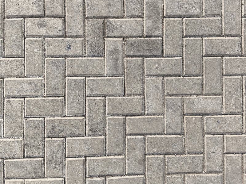 Grey Interlocking Paving Stones Texture Background Stock Photo - Image ...