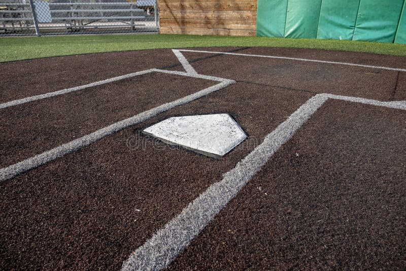 Top Down, Close Up View of Home Base on a Baseball Field Stock Photo ...