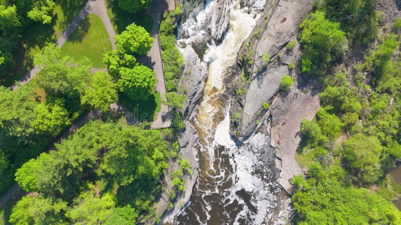A Top Down Drone View of a Scenic River Stock Footage - Video of cliffs ...