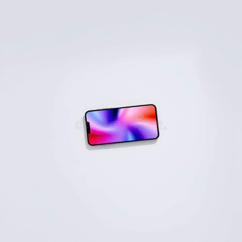 Top View Framed Mockup Smartphone Stock Illustration - Illustration of ...