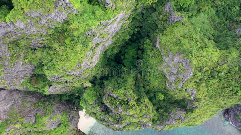 Top Down the Iconic Limestone Cliffs on Phi Phi Island, Thailand Stock ...