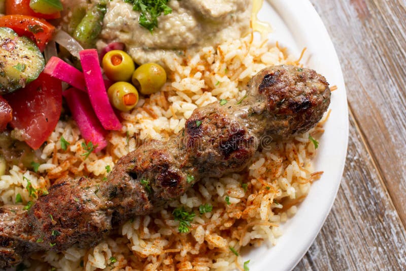 Top down kefta plate stock image. Image of produce, fruit - 281904897