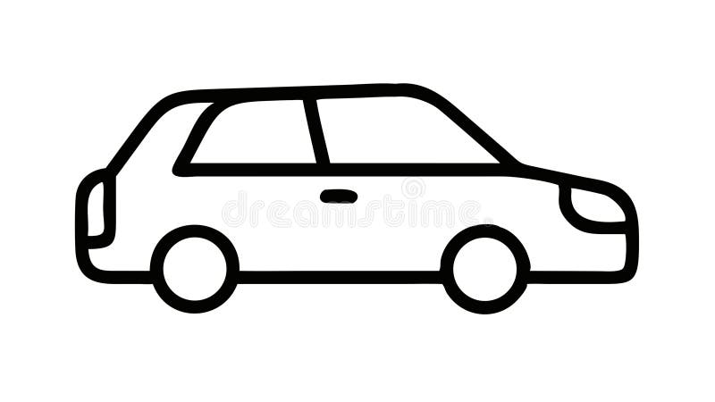 Simple Car Outline Drawing