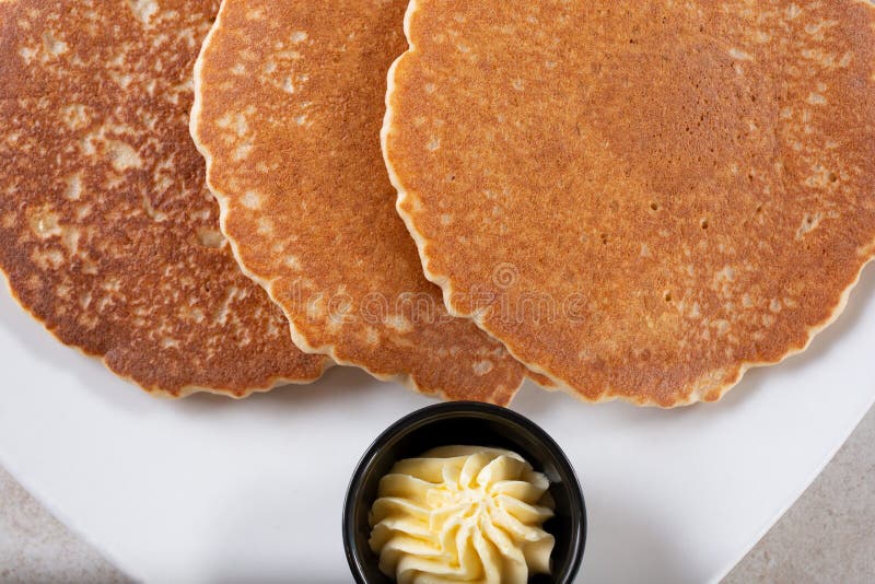 Top down pancakes plate stock photo. Image of agriculture - 239060820