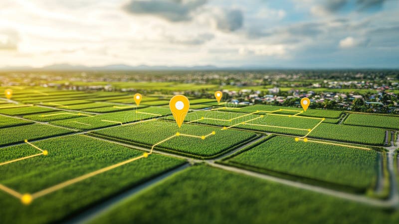 A Top-down Perspective of the Area with Indicators for Land Development ...