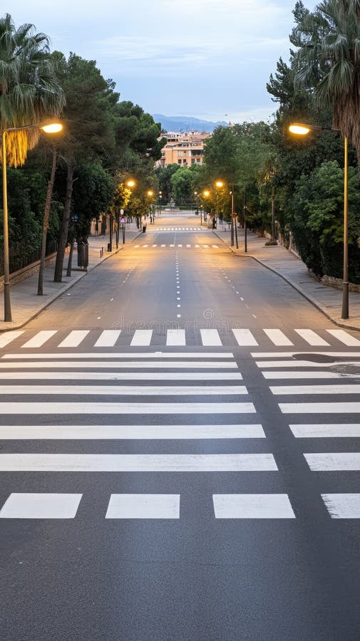 This Top-down Perspective Captures a Vacant Street Intersection Marked ...