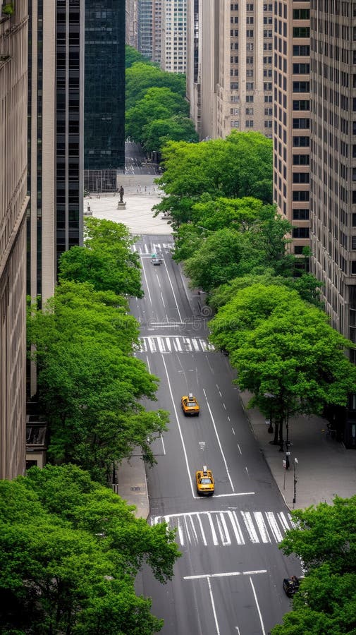 This Top-down Perspective Captures a Vacant Street Intersection Marked ...