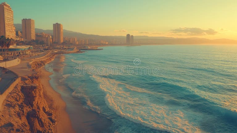 A Top-down Perspective of a City with Modern Architecture Situated on a ...