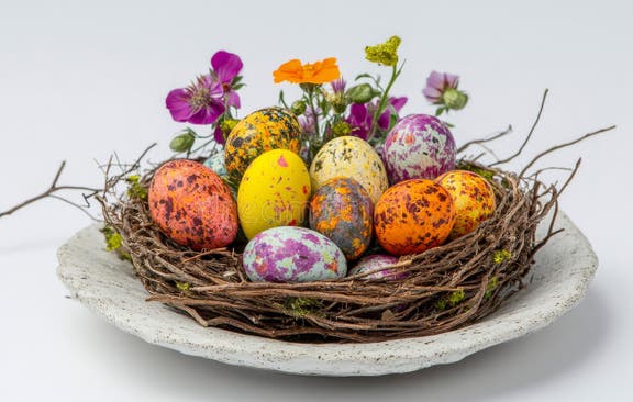 A Top-down Perspective of an Easter Border Composed of Robin S Eggs and ...