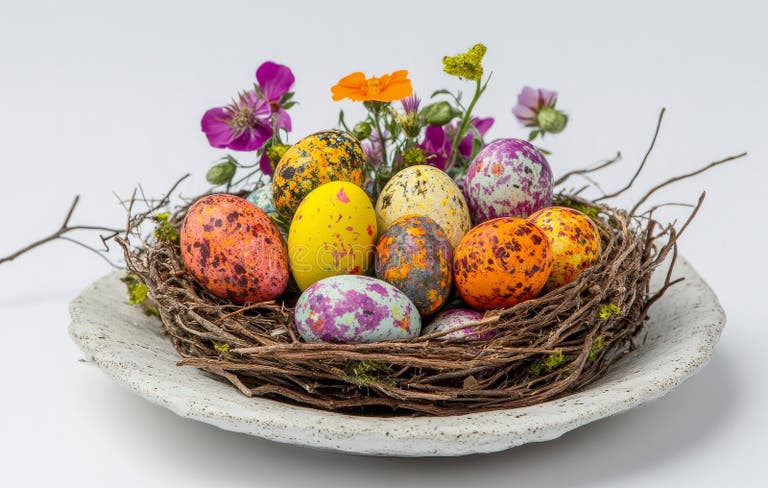 A Top-down Perspective of an Easter Border Composed of Robin S Eggs and ...