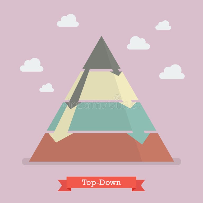 Top-down Pyramid Business Strategy Stock Vector - Illustration of data ...