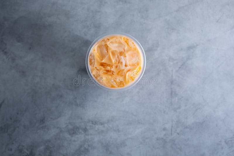 Top down Thai tea stock image. Image of food, plastic - 281902321