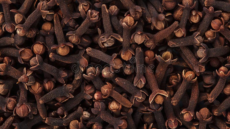 A Top Down View of Aromatic Cloves Arranged in a Grid Pattern ...