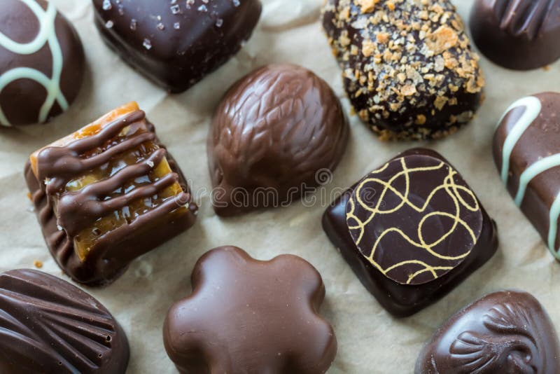 An Assortment of Decorated Chocolates Stock Image - Image of fulfill ...