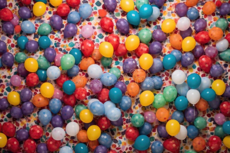 Top-down View of the Balloons Colorful Patterns Stock Illustration ...
