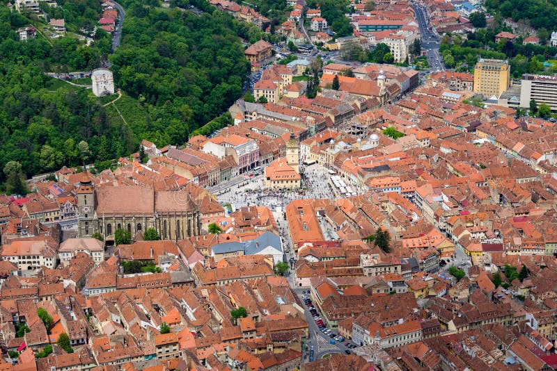 Top Down View of Brasov editorial image. Image of piatra - 111958285