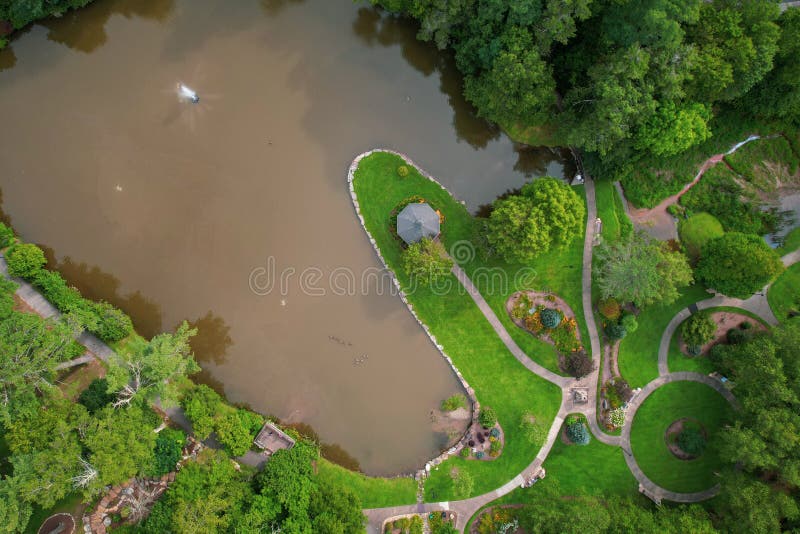 Top Down View of Broyhill Park in Blowing Rock, NC Stock Photo - Image ...