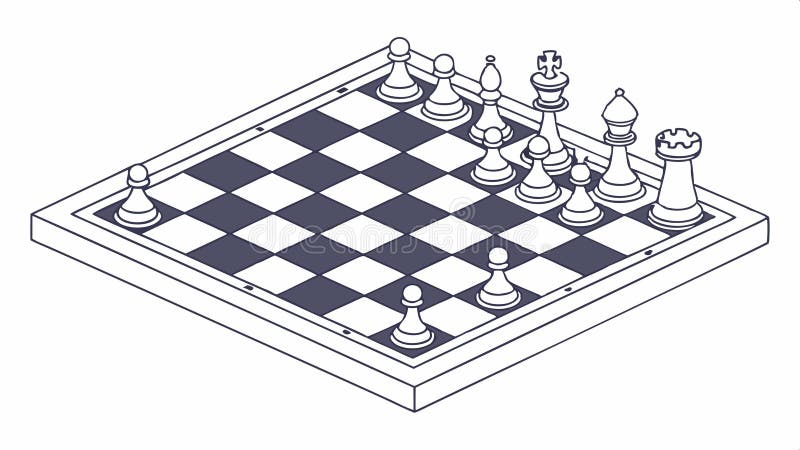 Chess Board Top View, Game Strategy and Tactical Thinking Vector Design ...
