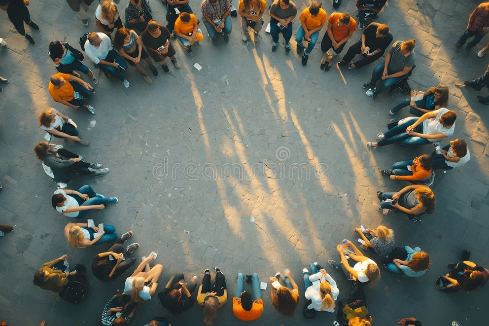 Top-down View of a Community Discussion or Forum on Social Issues ...