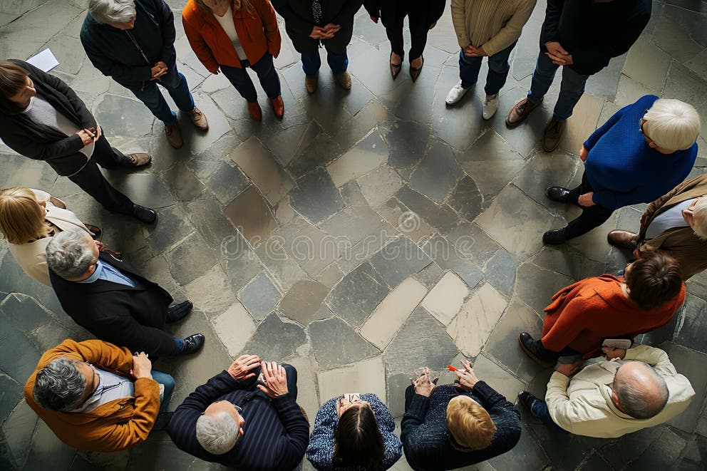 Top-down View of a Community Discussion or Forum on Social Issues ...