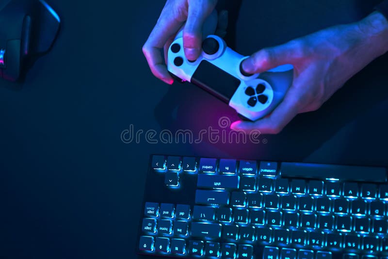 Down View Holding Game Controller Stock Photos - Free & Royalty-Free ...