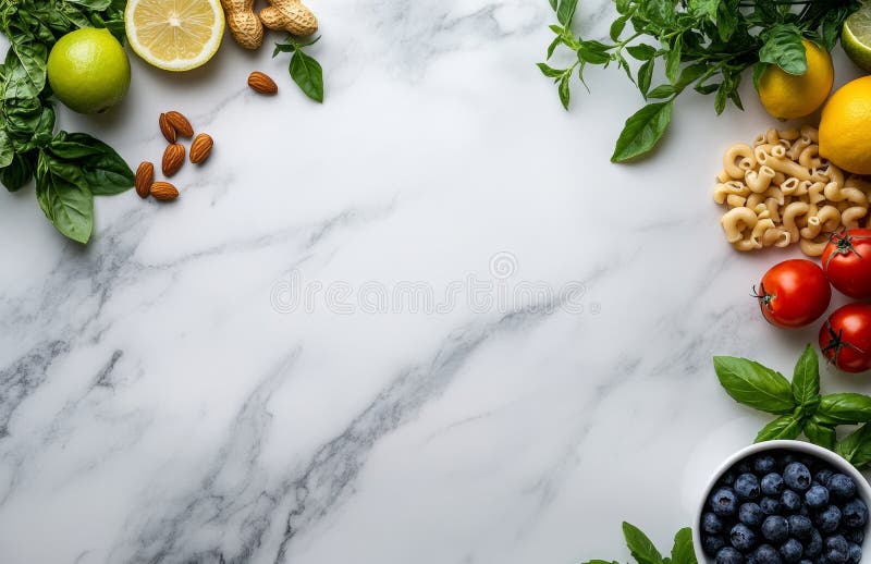 A Top-down View of a Diet Meal Plan with Nutritious Ingredients Like ...