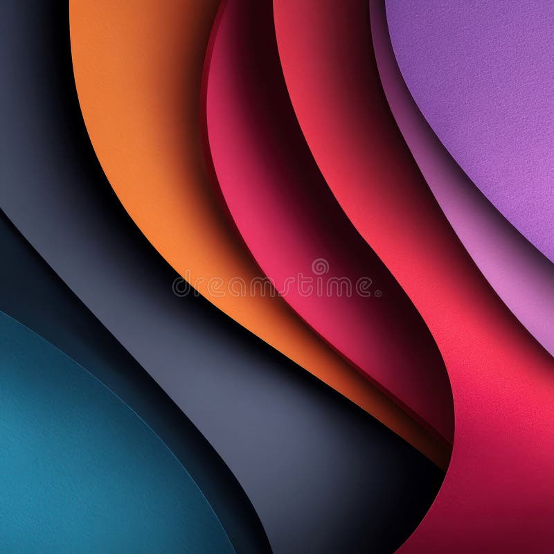 Top-down View of a Digital Art Piece Featuring a Series of Five Angular ...